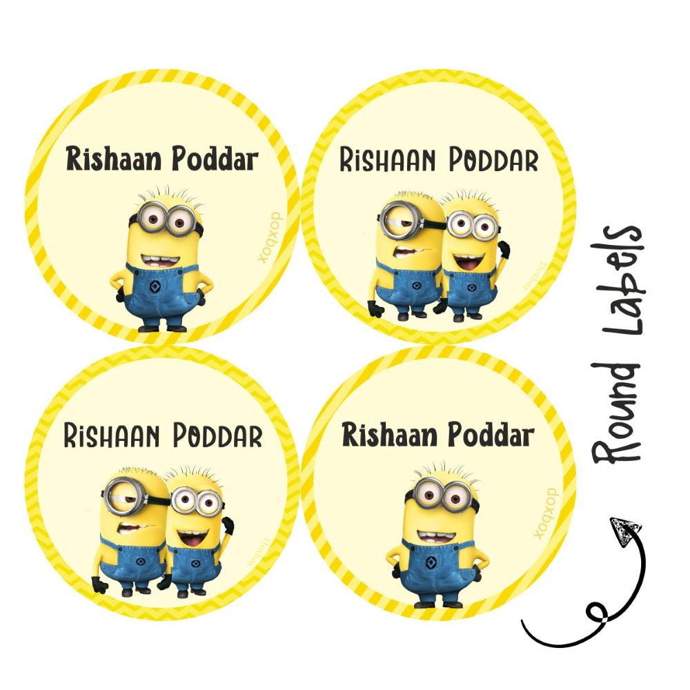 Round Waterproof Labels -Minion – Peppydots