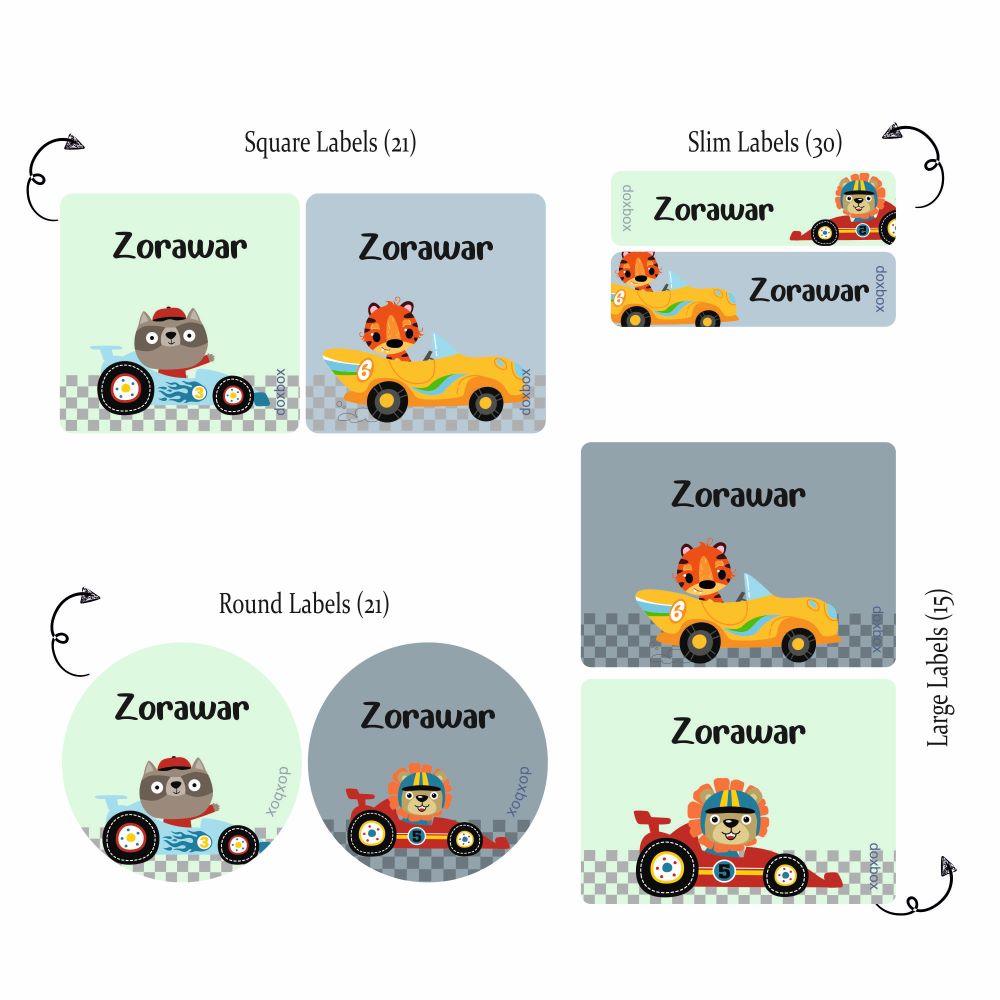 Mixed Labels - Animal Racer – Peppydots