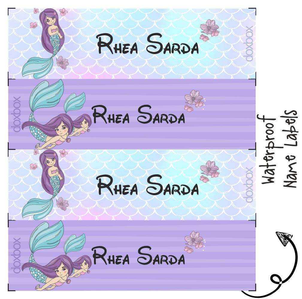 Waterproof Labels - Mermaid – Peppydots