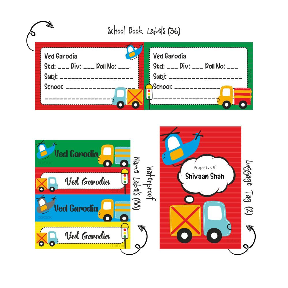 Back to school Combo - Transport – Peppydots